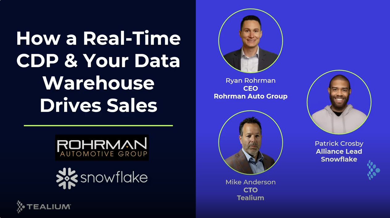 How a Real-Time CDP and Your Data Warehouse Can Drive More Sales - Tealium
